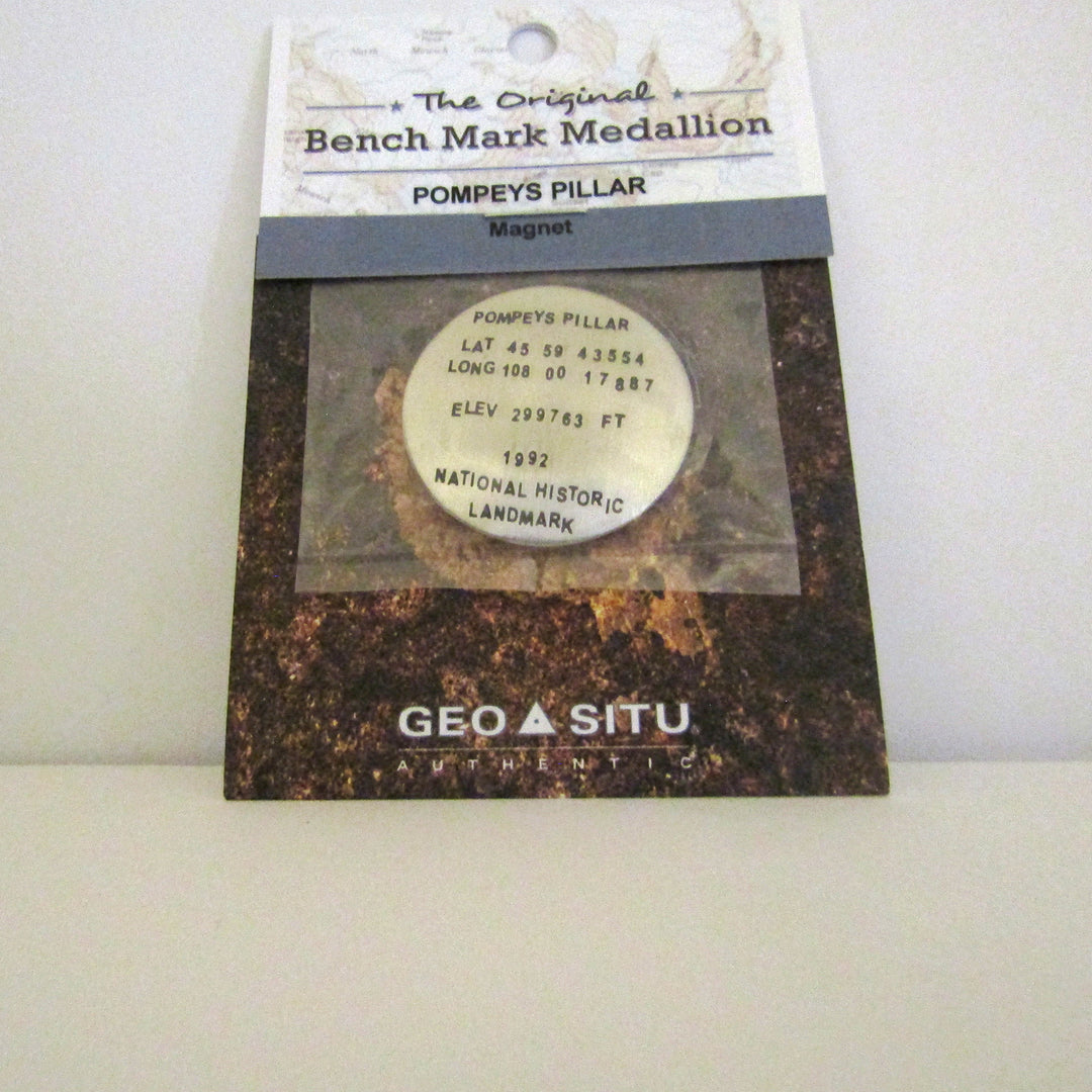 Pompeys Pillar Benchmark Medallion Magnet – Pompeys Pillar Gift Shop